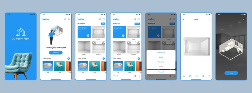 3D Room Plan App UI-UX - ChicMic Studios